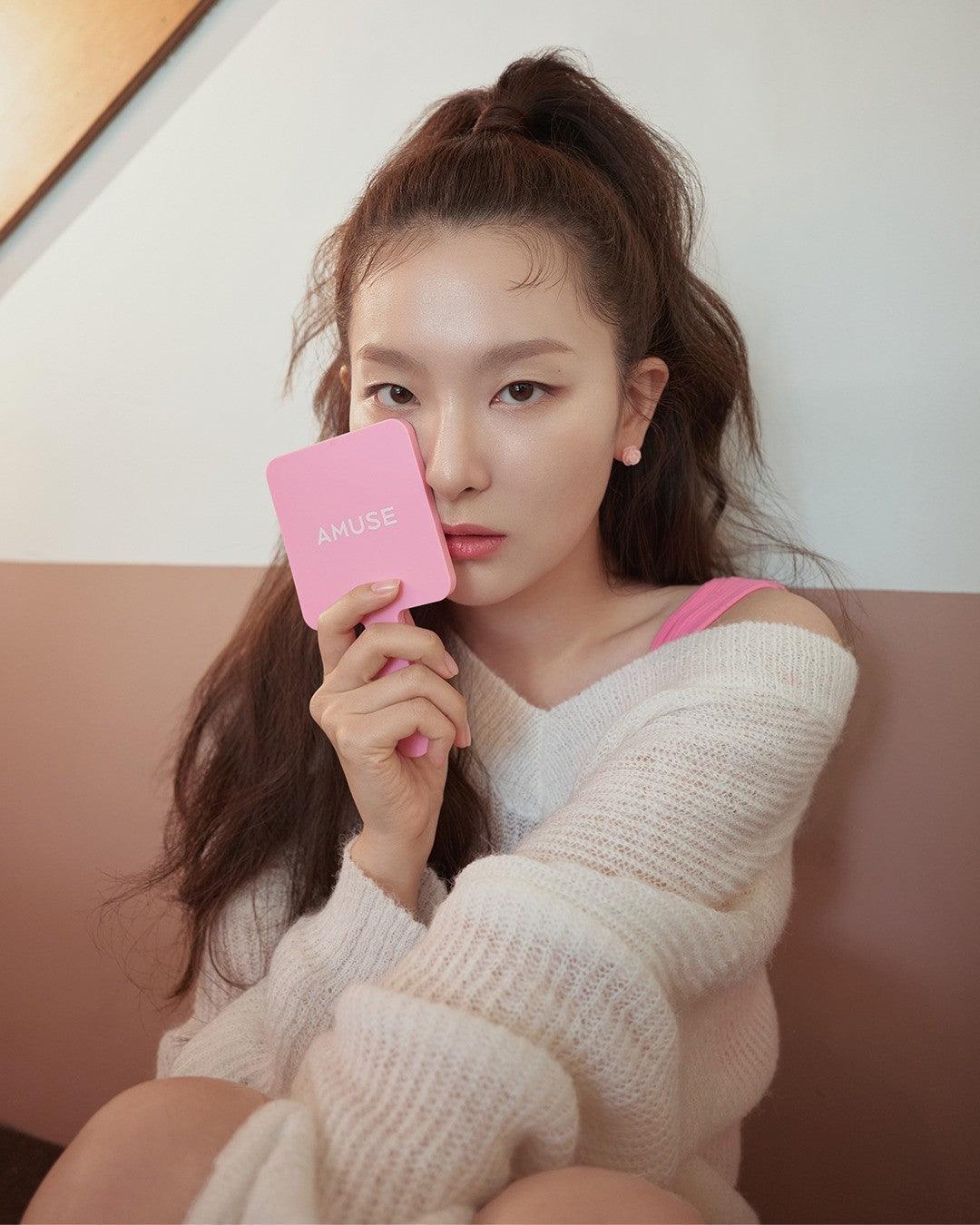 Gương Trang Điểm Amuse Pink Square Mirror – Kallos