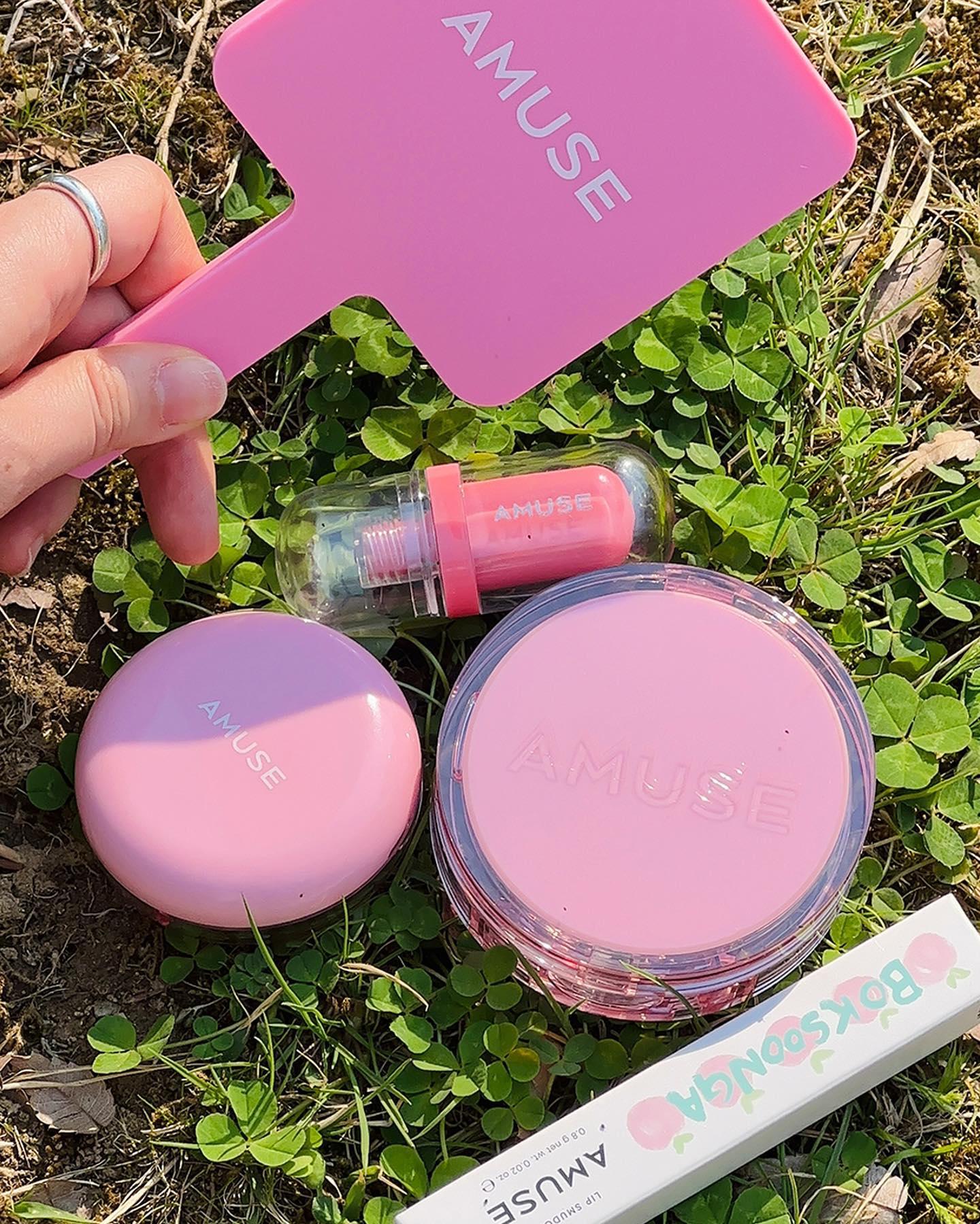 Gương Trang Điểm Amuse Pink Square Mirror – Kallos