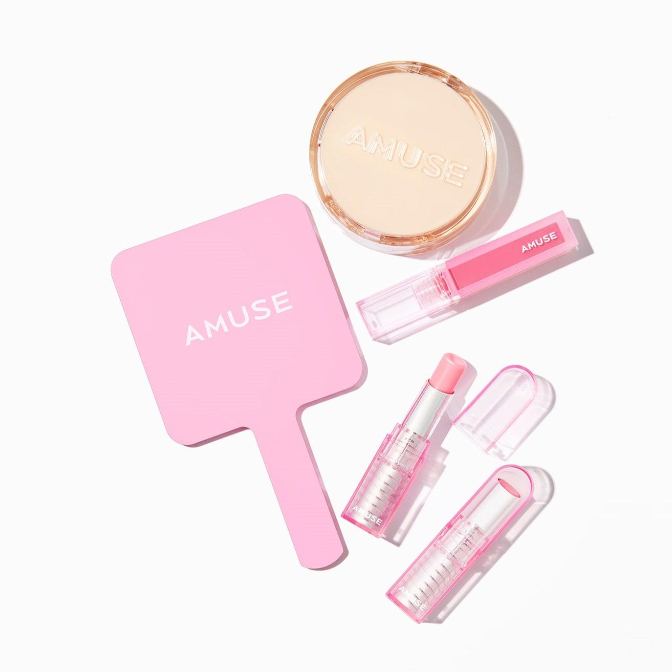 Gương Trang Điểm Amuse Pink Square Mirror – Kallos