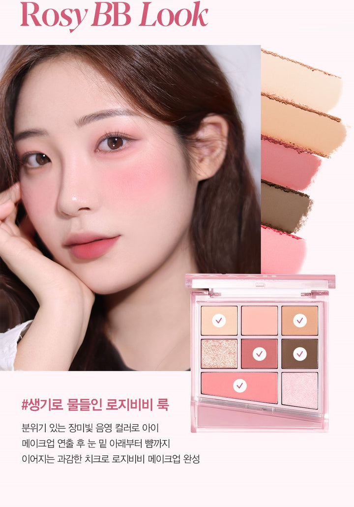 Phấn Mắt Espoir Real Eye Rosy BB Palette – Kallos