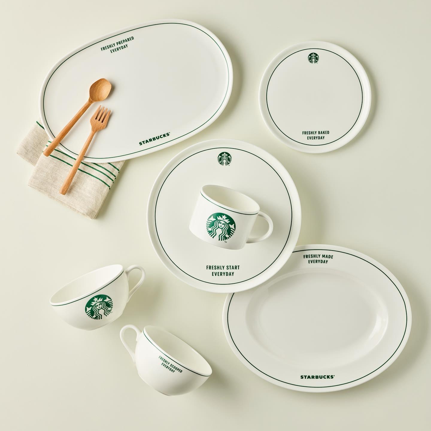 Đĩa Starbucks Green Line Plate – Kallos Vietnam