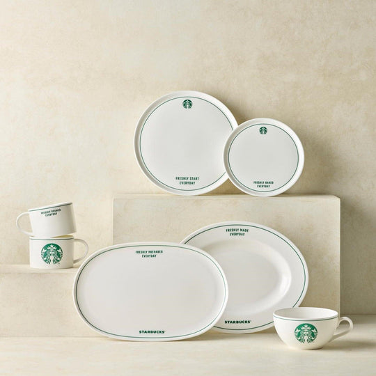 Đĩa Starbucks Green Line Plate – Kallos Vietnam